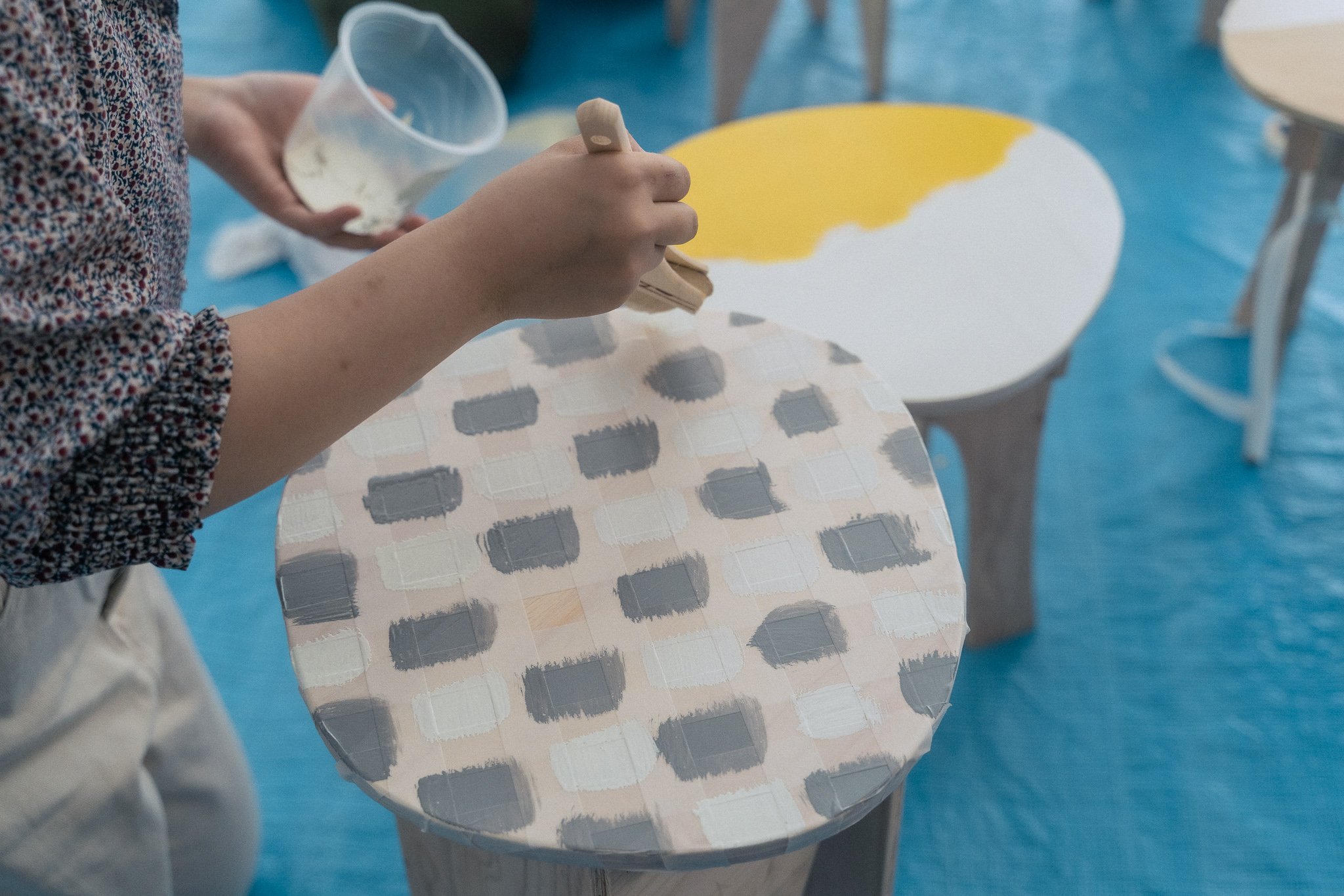 2022.07.16 sat スツールペイントワークショップ - iti SETOUCHI